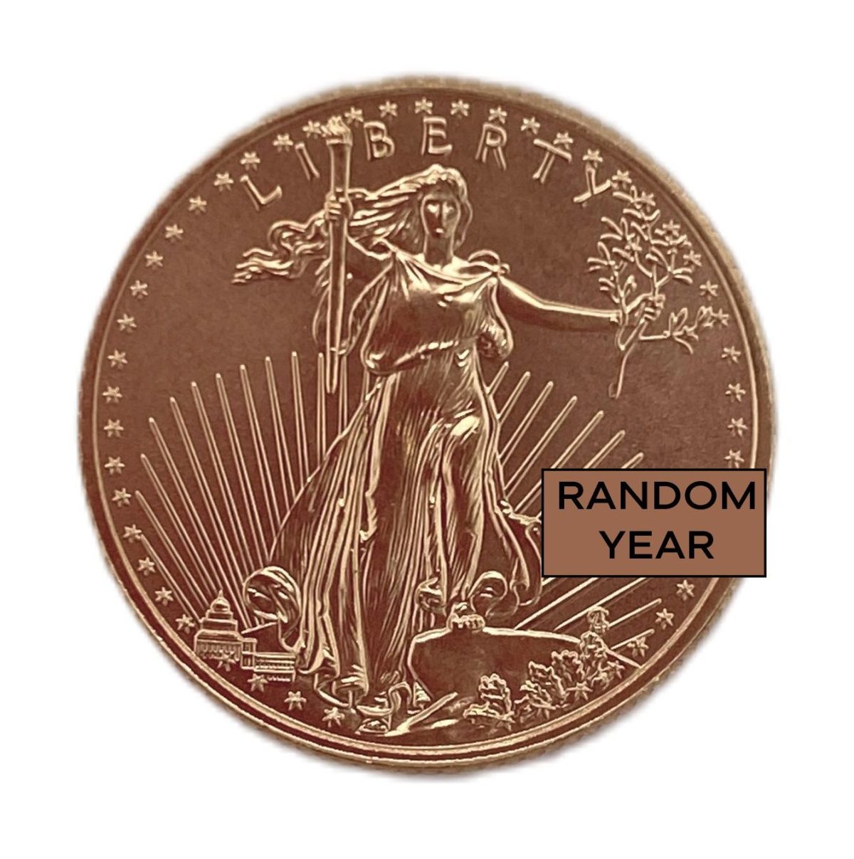 US Gold American Eagle 1 troy ounce gold – Midwest Coin and Currency ...